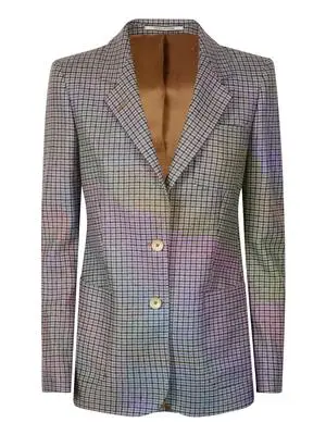 Tagliatore Checked Single-breasted Blazer - Grey