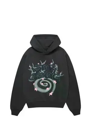BROKEN PLANET Stargazing-print Hoodie - Black