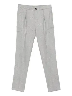 Tagliatore Side-pocket Trousers - Grey