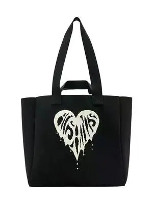 ALLSAINTS Large Izzy Heart-print Tote Bag - Black