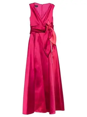 Talbot Runhof Bow Sleeveless Dress - Pink