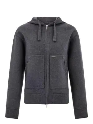 FERRAGAMO Hooded Zip Sports Jacket - Grey