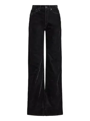 Ralph Lauren Flocked Mae Wide-leg Jeans - Black