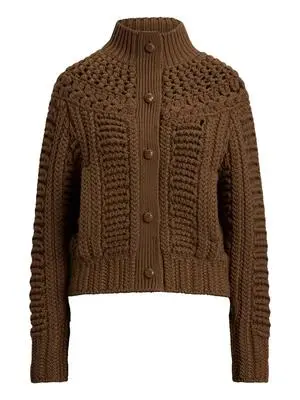 Ralph Lauren Cashmere Hand-knit Yoke Cardigan - Brown