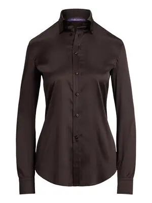 Ralph Lauren Silk-blend Cameron Shirt - Brown