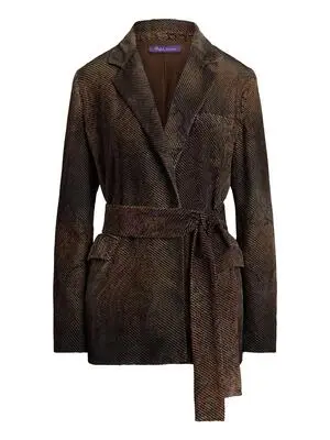 Ralph Lauren Velvet Devoré Lilianna Jacket - Brown
