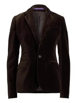 Ralph Lauren Cotton-blend Velvet Parker Blazer - Brown