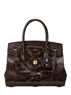 Ralph Lauren Alligator Leather Ricky 27 Top-handle Bag - Brown