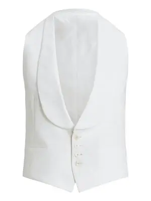 Ralph Lauren Cotton Piqué Zeke Waistcoat - White