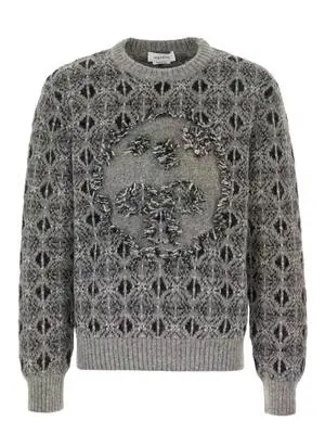 Alexander McQueen Skull Fair Isle Sweater - Grey