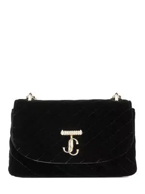 JIMMY CHOO Velvet Curve Crossbody Bag - Black