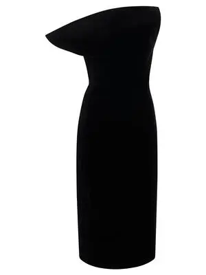 Khaite Sato Strapless Velvet Dress - Black