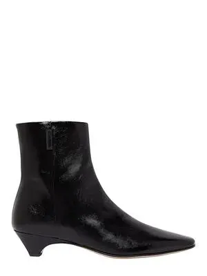 CAREL Monica Patent Leather Ankle Boots - Black