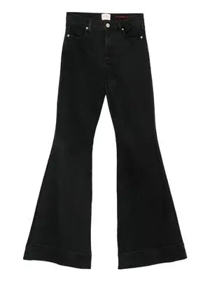 Alice + Olivia Button-fastening Flare Jeans - Black