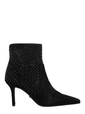 Kurt Geiger Suede Heeled Ankle Boots - Black