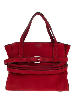 Moschino Suede Handbag - Red