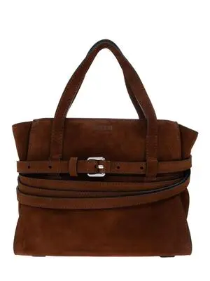 Moschino Suede Handbag - Brown