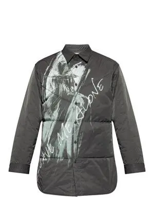 Yohji Yamamoto Insulated Shirt With Print - Grey
