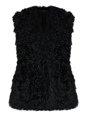 Dolce & Gabbana Faux Fur Vest - Black