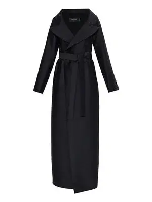 Dsquared2 Long Wool Coat - Black