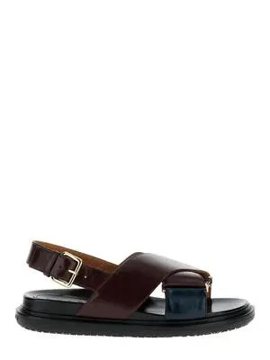 MARNI Fussbett Leather Sandals