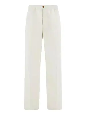 FERRAGAMO Elasticated Tailored Trousers - Neutrals