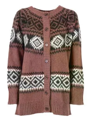 ERMANNO FIRENZE Rhombus-Patterned Cardigan