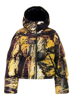 Aztech Mountain Printed Padded Jacket - Yellow