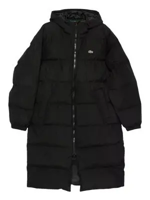 Lacoste Hooded Puffer Coat - Black