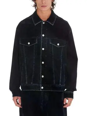 NAHMIAS Moleskin Trucker Jacket - Blue