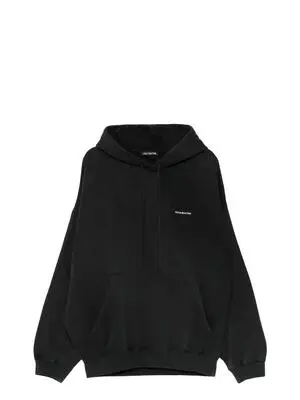 COLE BUXTON Pouch Hooded Sweatshirt - Black