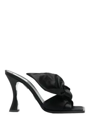 Moschino 110mm Satin Sandals - Black