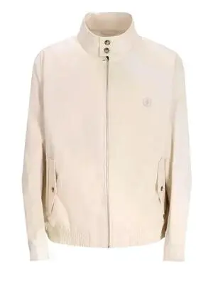 BOSS Zipped High-neck Jacket - White