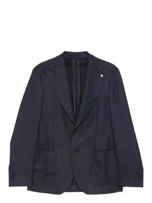 LUIGI BIANCHI MANTOVA Button Blazer - Blue