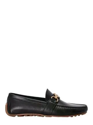 Moschino Leather Medallion-detail Loafers - Black