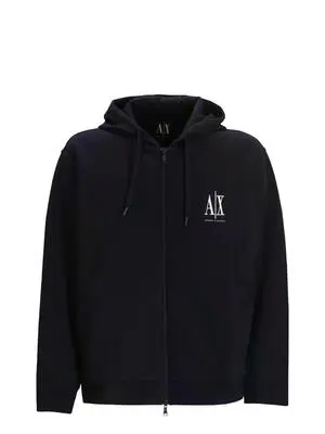 Armani Exchange Zip-up Hoodie - Black