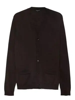ROBERTO COLLINA V-neck Cardigan - Brown