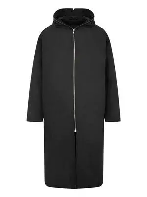 Rick Owens Hooded Zip-up Coat - Black