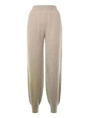 Loro Piana Ribbed Knit Trousers - Neutrals