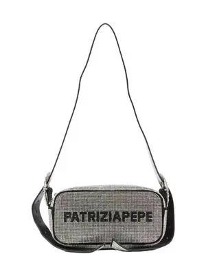 Patrizia Pepe Crystal-embellished Shoulder Bag - Silver