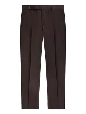 Incotex Pleated Drill Trousers - Brown
