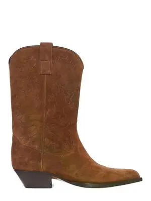 BUTTERO® Embroidered Boots - Brown