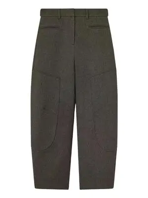 GANNI Curved Trousers - Green