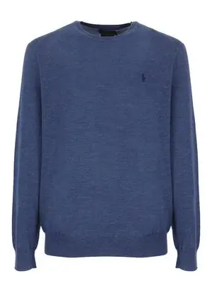 Ralph Lauren Wool Crew Neck Sweater - Blue