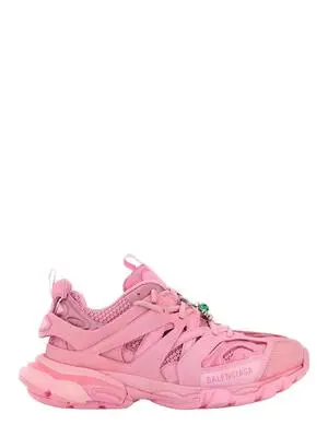 Balenciaga Lace-up Sneakers With Pendant - Pink