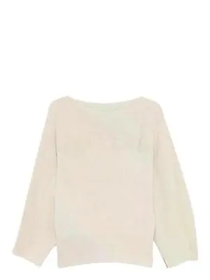 Liviana Conti Alicia Ribbed-panel Sweater - Neutrals