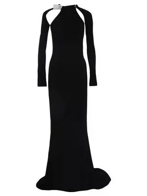 Off-White Crystal-embellished Maxi Dress - Black