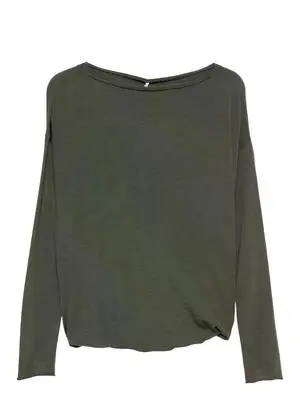 Liviana Conti Boat-neck Long Sleeve Top - Grey