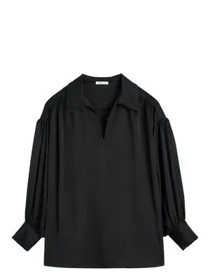 BY MALENE BIRGER Leonora Satin Blouse - Black