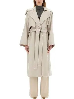 Sportmax Belted Trench Coat - Beige